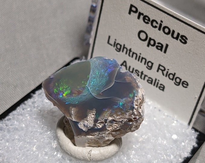 Black Opal Thumbnail Mineral Specimen From Lightning Ridge, Australia ...