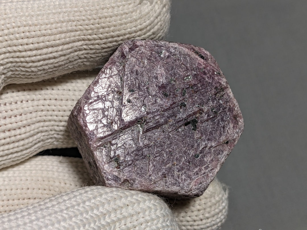 Large Hexagonal Ruby Specimen From India - With "record Keeper" Triangles - 106.2 Grams - Etsy