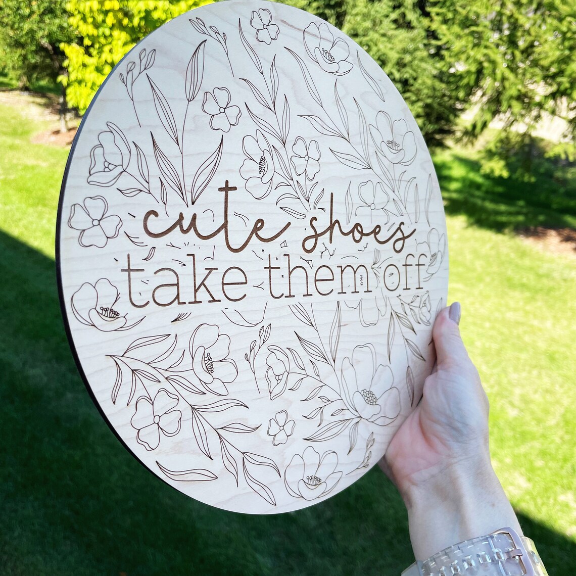 Remove Shoes Wood Sign, Entryway Sign, Cute Shoes Sign, Floral Sign ...