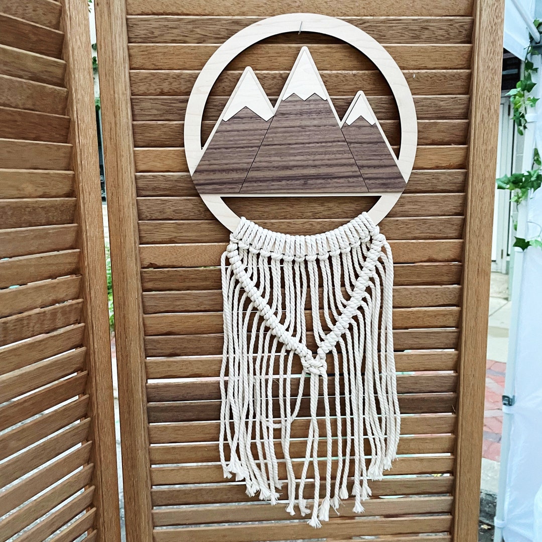 Wood Macrame Name Sign, Nursery Sign, Personalized Sign, Baby Shower ...