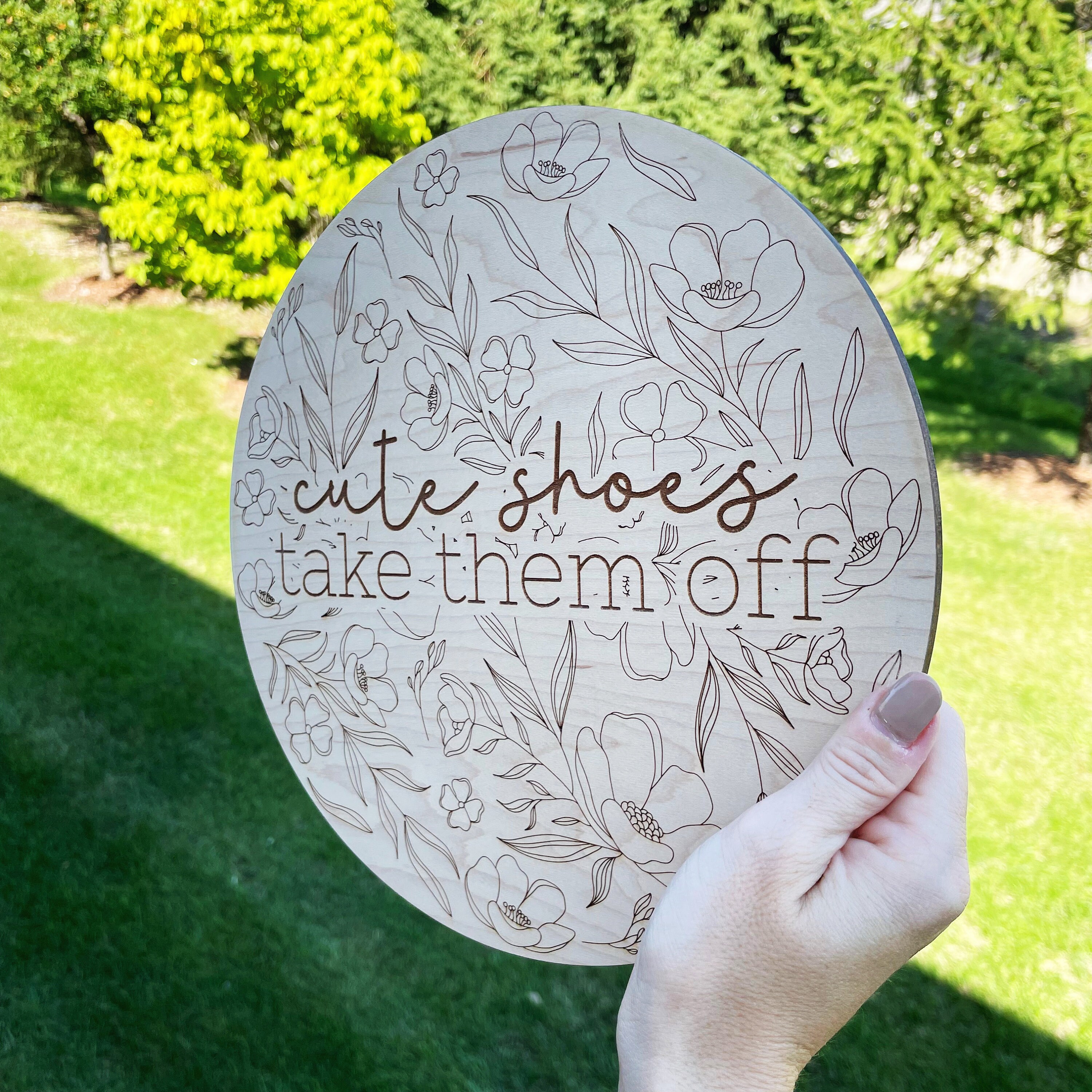 Remove Shoes Wood Sign, Entryway Sign, Cute Shoes Sign, Floral Sign ...