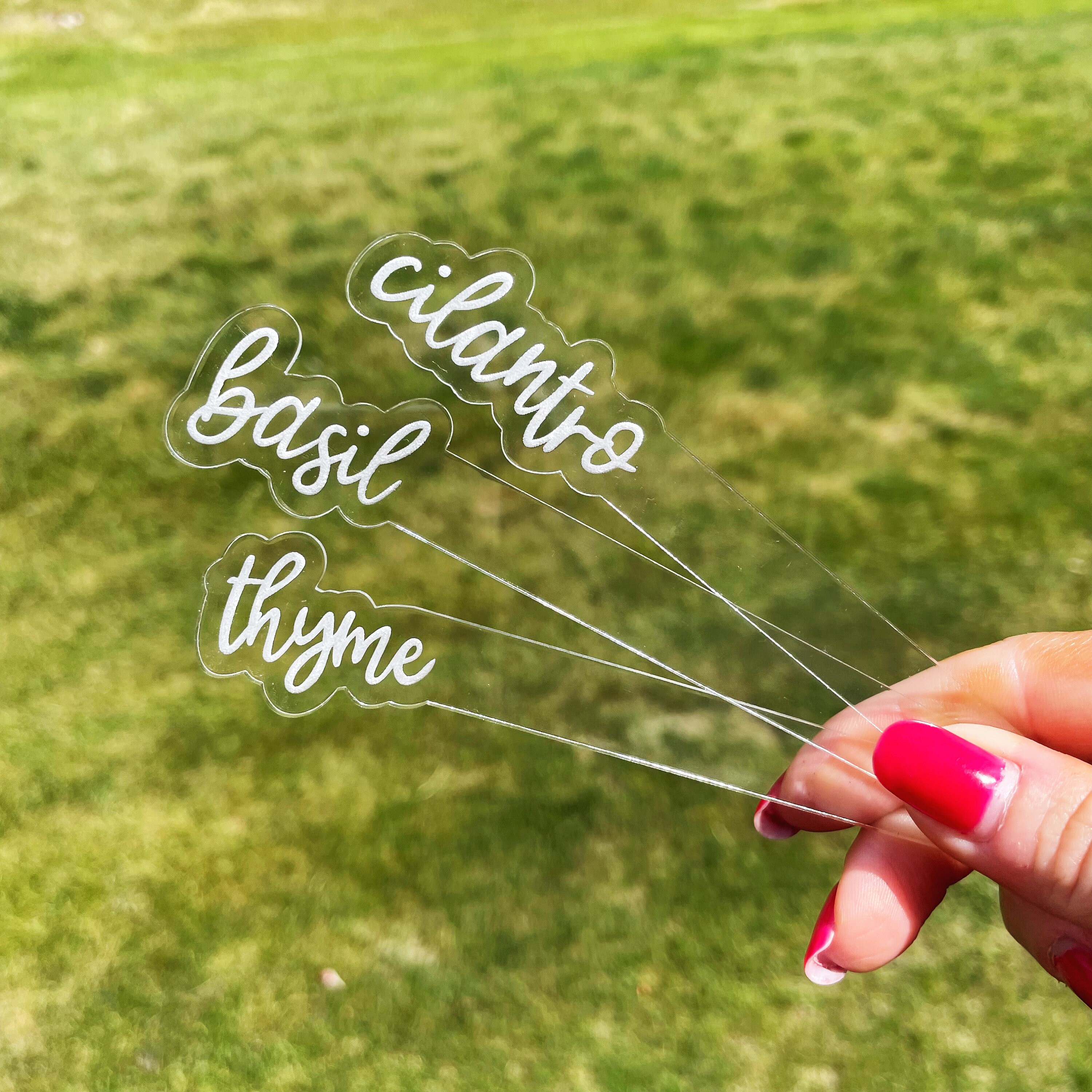 Custom Garden Tags, Clear Acrylic Plant Marker, Plant Label Stick ...