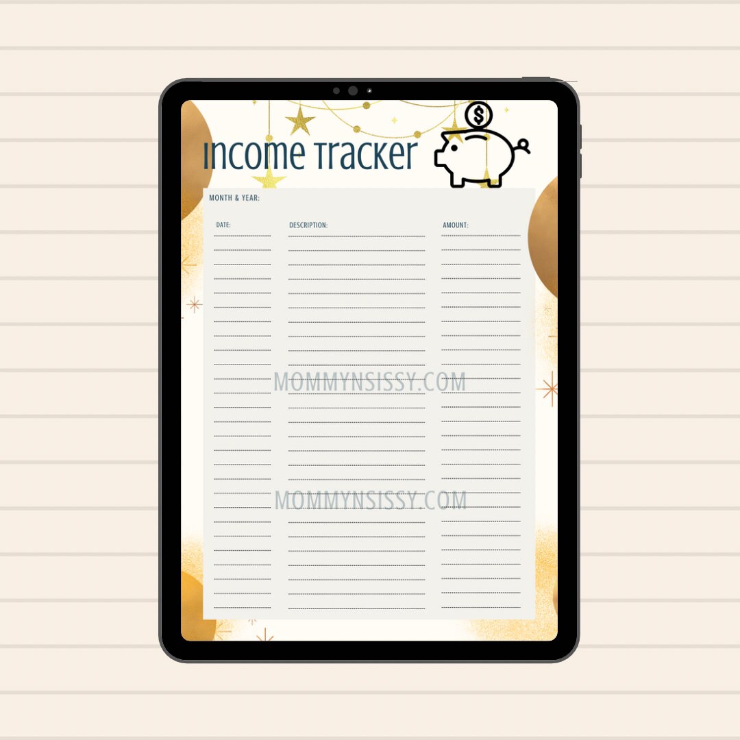 Digital 12 Month Income Tracker for Goodnotes - Etsy