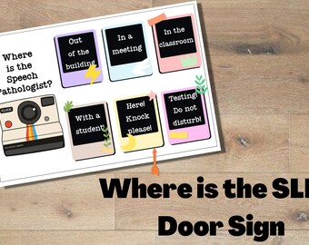 Where is the Slp Door Sign - Etsy