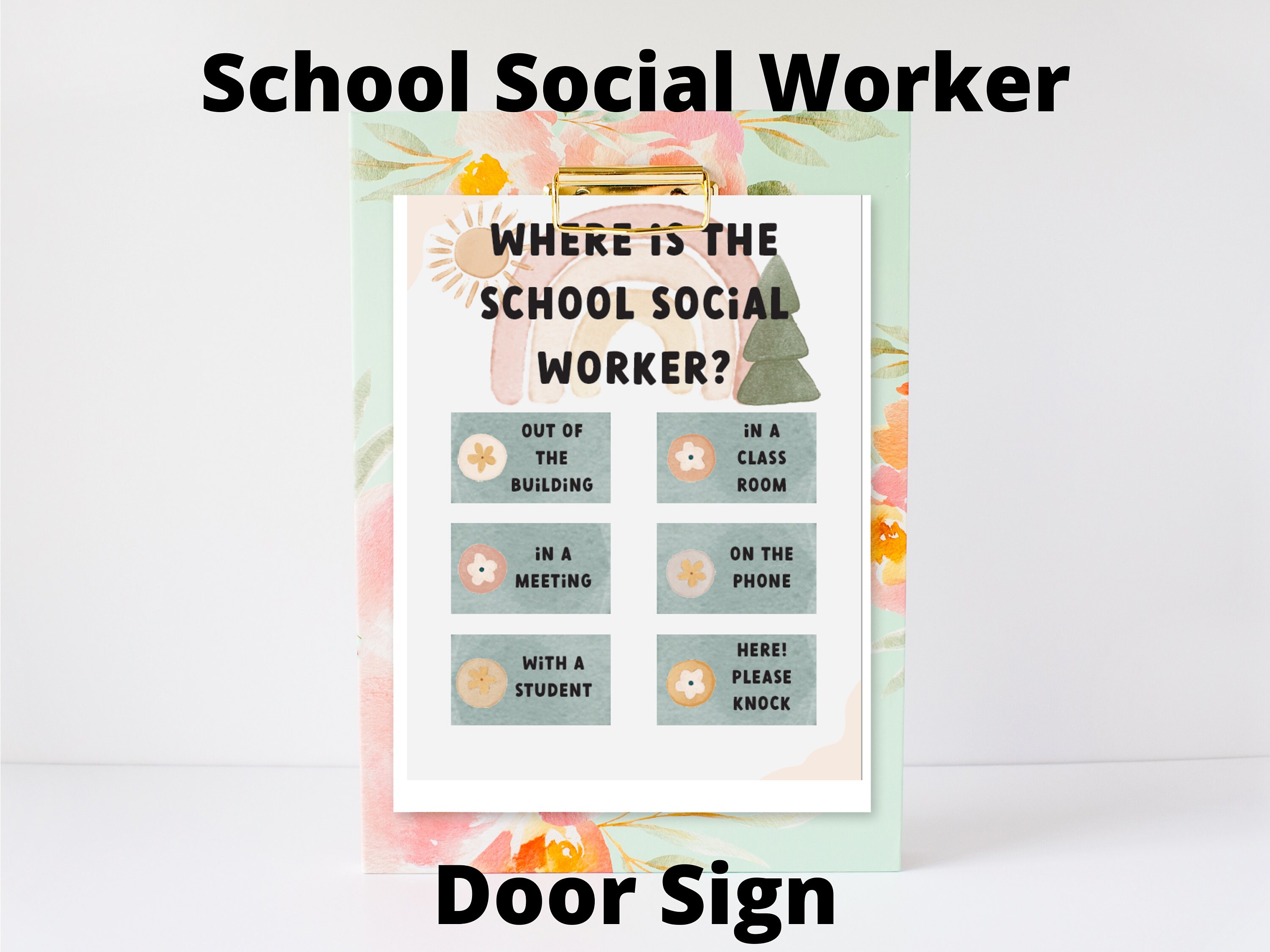 School Social Worker Office Door Sign V2 Where is the School Social ...