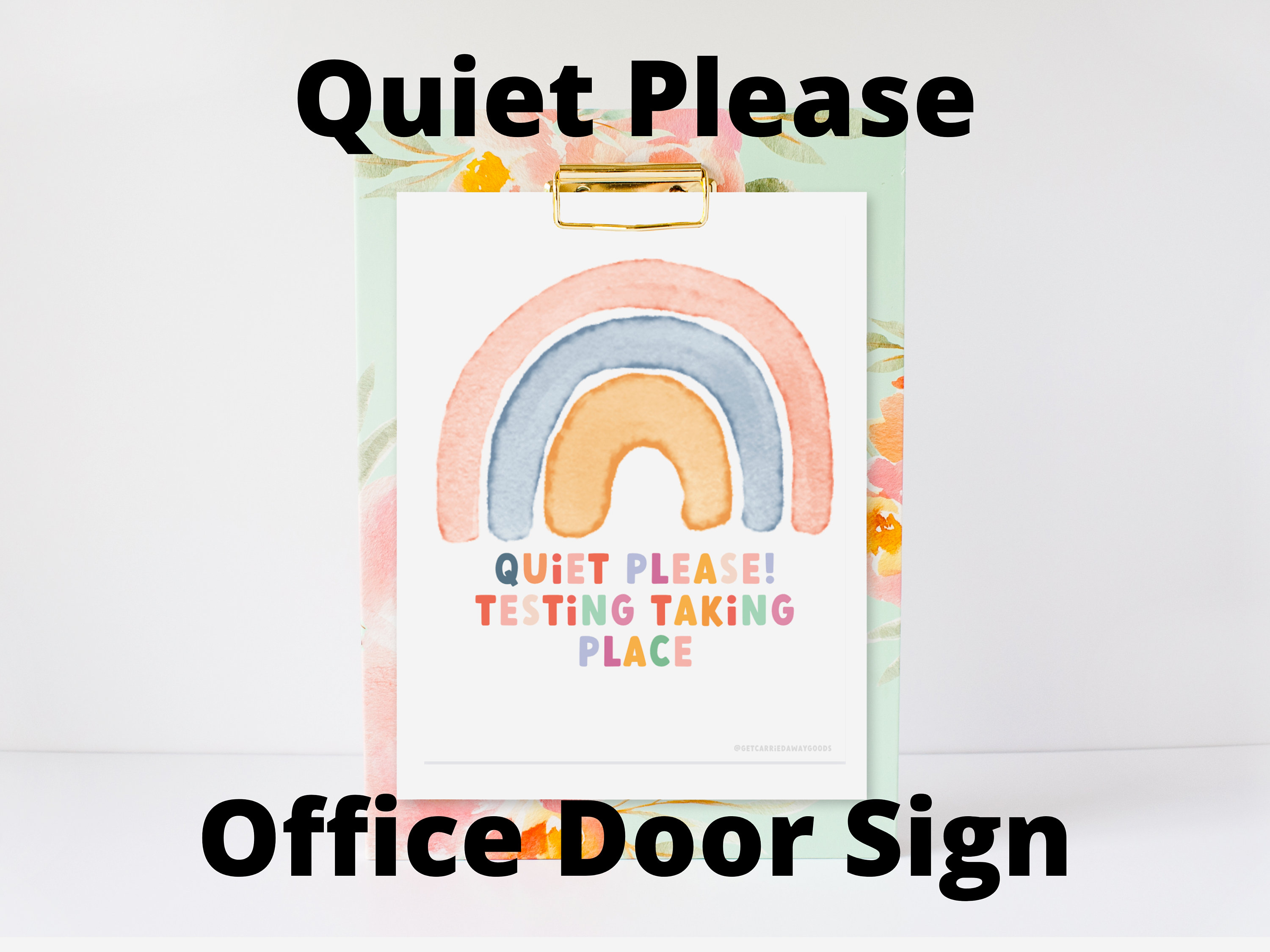 Taking Test Quiet Sign