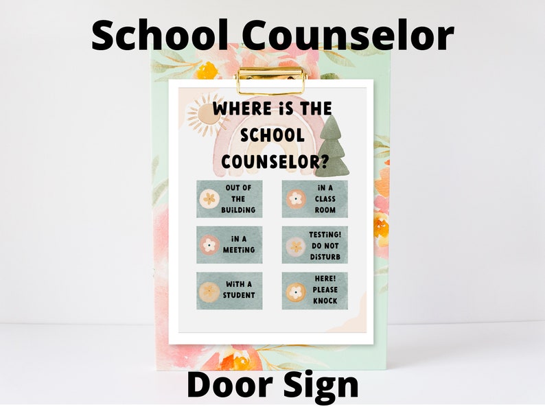School Counselor Office Door Sign V2 Where is the Counselor Gift Office ...