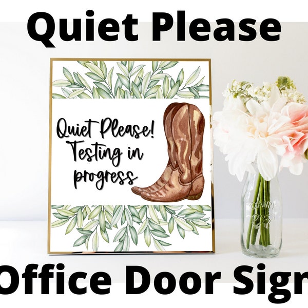 Quiet Please Sign - Etsy
