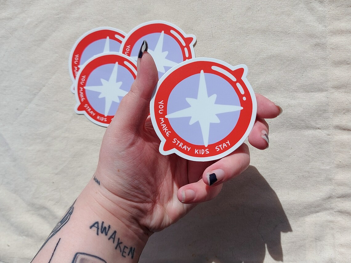 Wonky SKZ Compass Big Sticker STRAY KIDS - Etsy