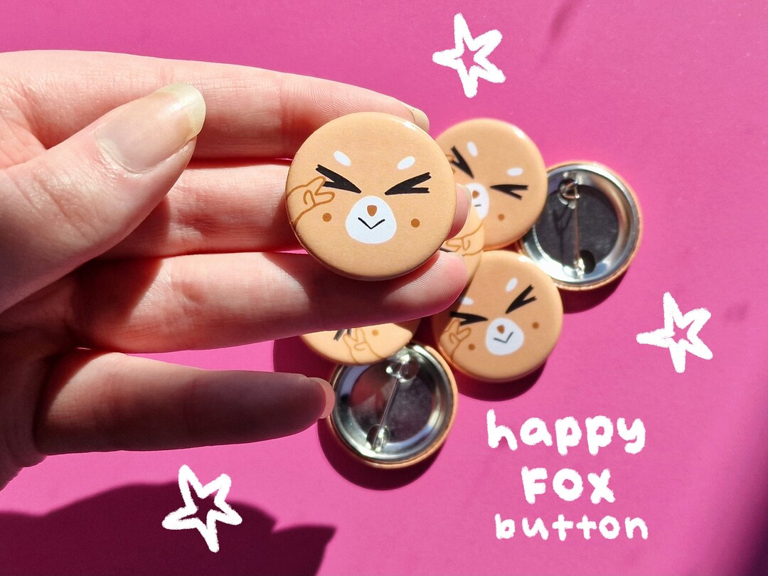 Happy Fox Button STRAY KIDS SKZOO - Etsy