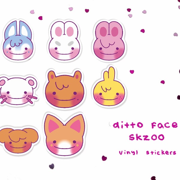 Ditto Face Sticker - Etsy