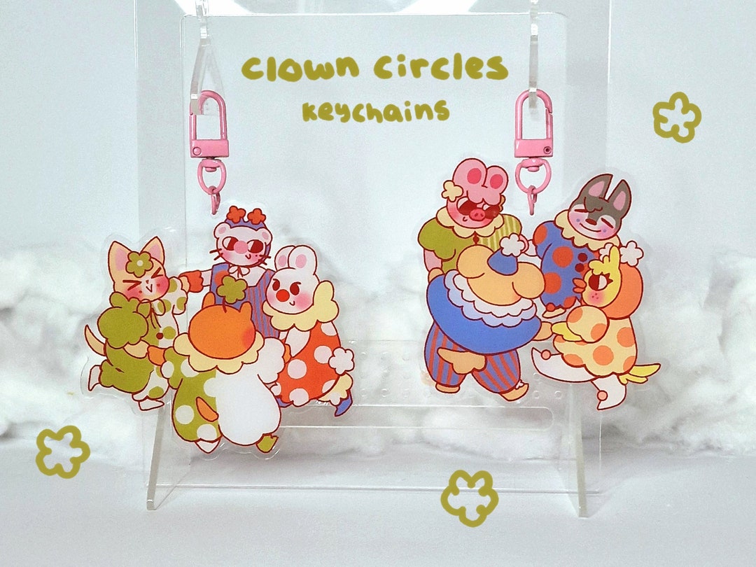 Clown Circles Acrylic Keychains - Etsy