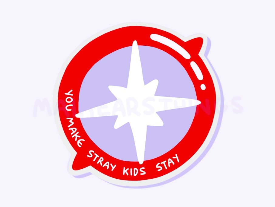 Wonky SKZ Compass Big Sticker - Etsy