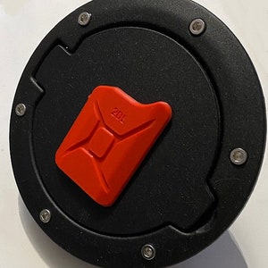 Cool Gas Fuel Cell in 3D Black W Red for Jeep JK/JKU Flag Gas Cap Cover ...