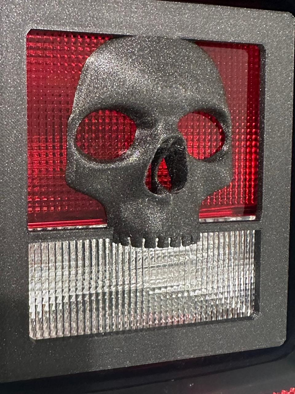Scary Skull in 3D Black for Jeep Jk/jku/jl Rear Tail Light Covers (2019 ...