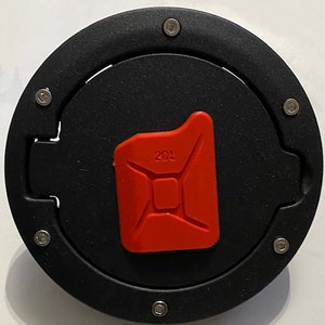 Cool Gas Fuel Cell in 3D Black W Red for Jeep JK/JKU Flag Gas Cap Cover ...