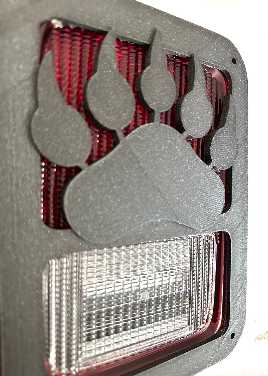 Big Tribal Bear Paw in 3d - Black for Jeep Wrangler JK/JKU Rear Tail ...
