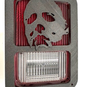 Halloween Mask Guy in 3D - Black for Jeep Wrangler JK/JKU Rear Tail ...