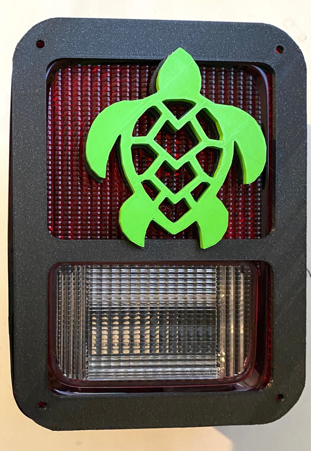 Honu Turtle With Shell in 3D - Black With Lime Green for Jeep Wrangler ...