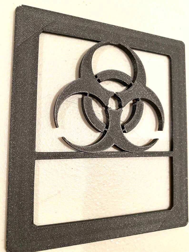 Biohazard Logo in 3D Black for Jeep Wrangler JK/JKU/JL Rear | Etsy