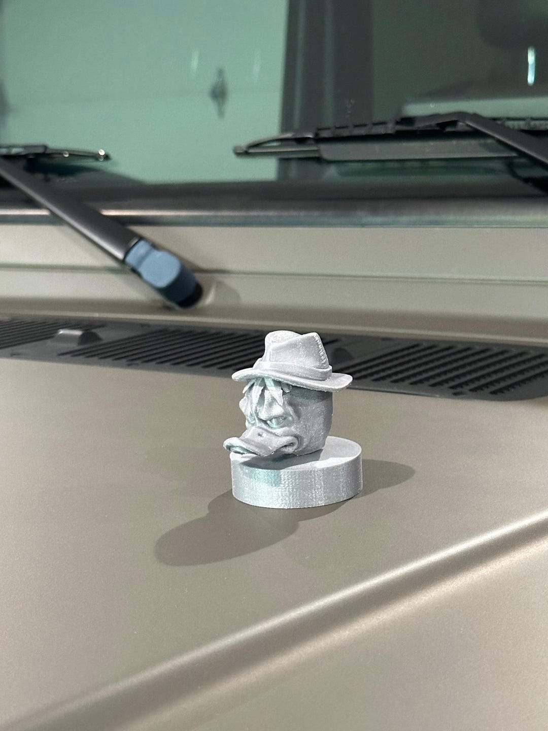 Inspector Duck With Hat Cool Lookin - 3d Grey for Jeep Wrangler - Hood ...