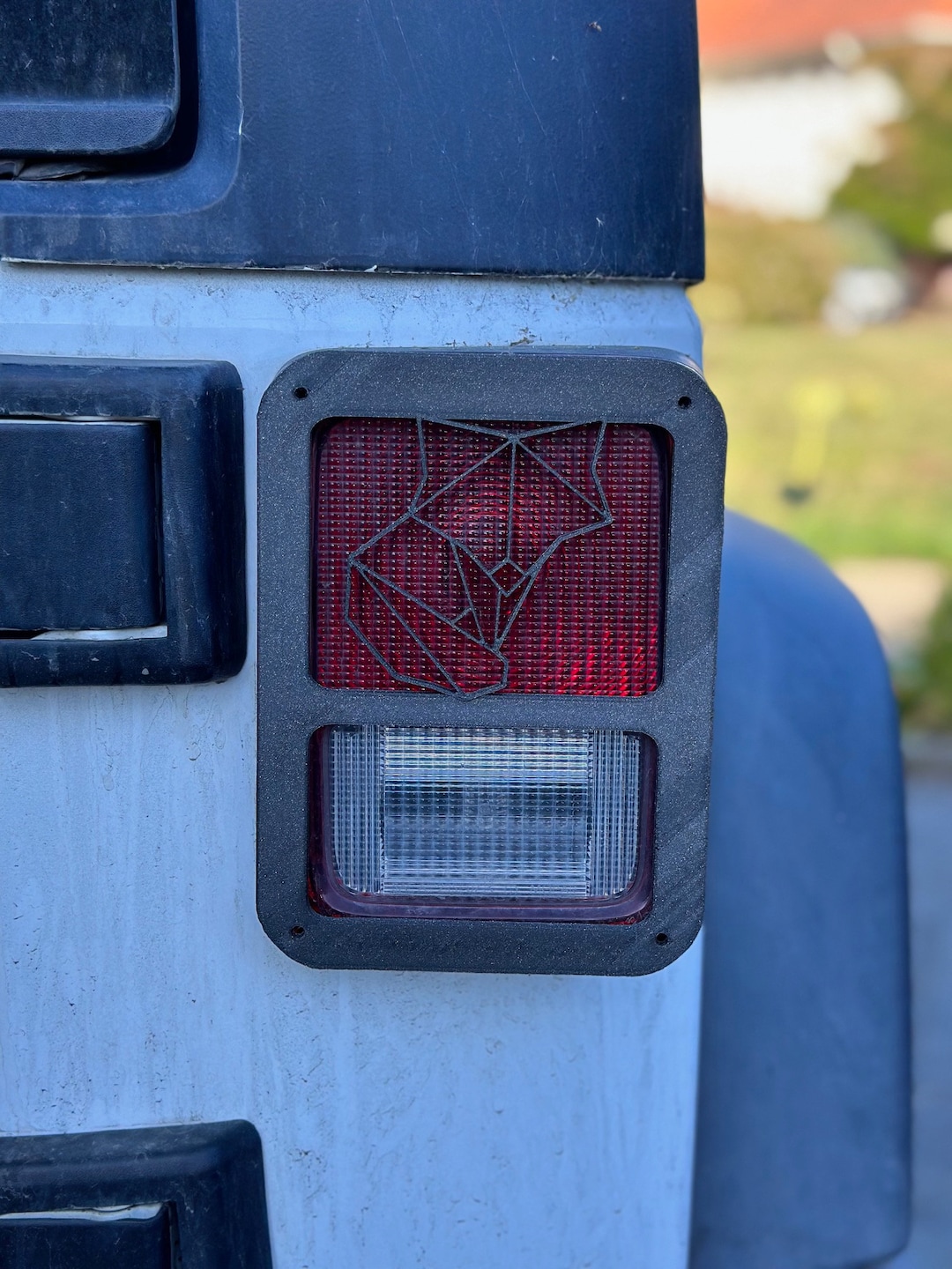 Cyber Fox Cute in 3D - Black for Jeep Wrangler JK/JKU Rear Tail Light ...