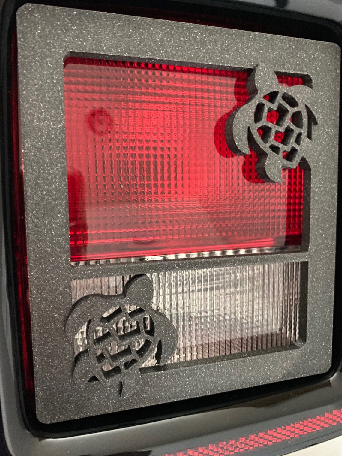 Honu Turtle Shell Group Version in 3d Black for Jeep Wrangler JK/JKU/JL ...
