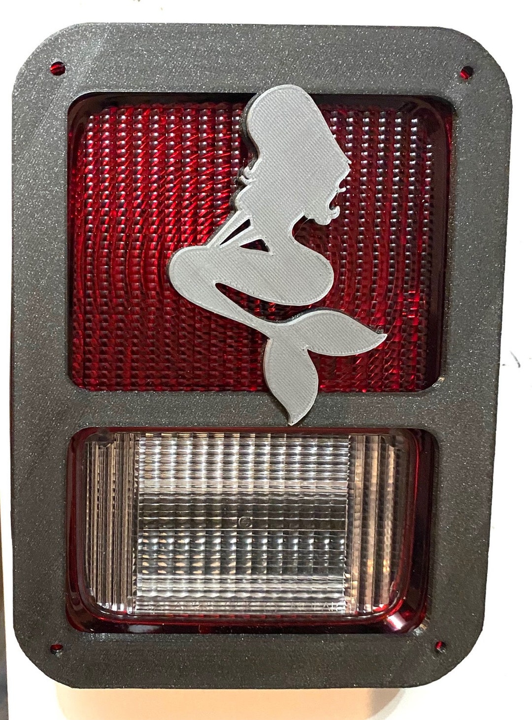 Mermaid in 3D - Black With Grey for Jeep Wrangler JK/JKU Rear Tail ...