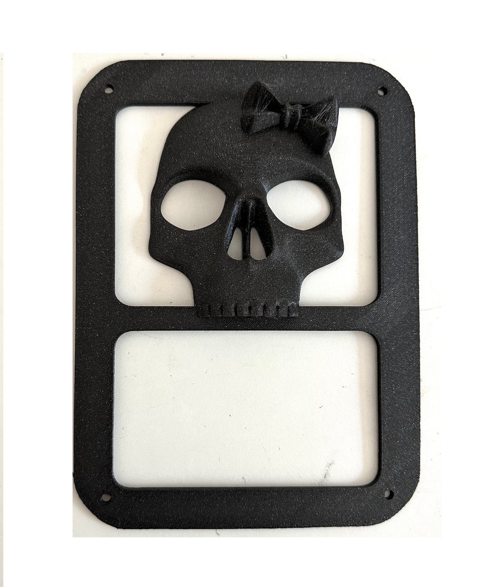 Full Scary Skull W Bowtie in 3d - Black for Jeep Wrangler JK/JKU Rear ...