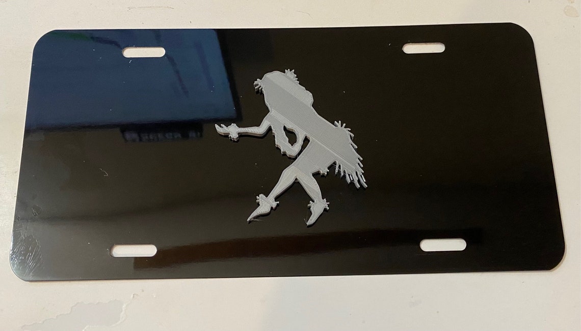 Hula Dancer in 3D Version Unique License Plate INSERT - Etsy
