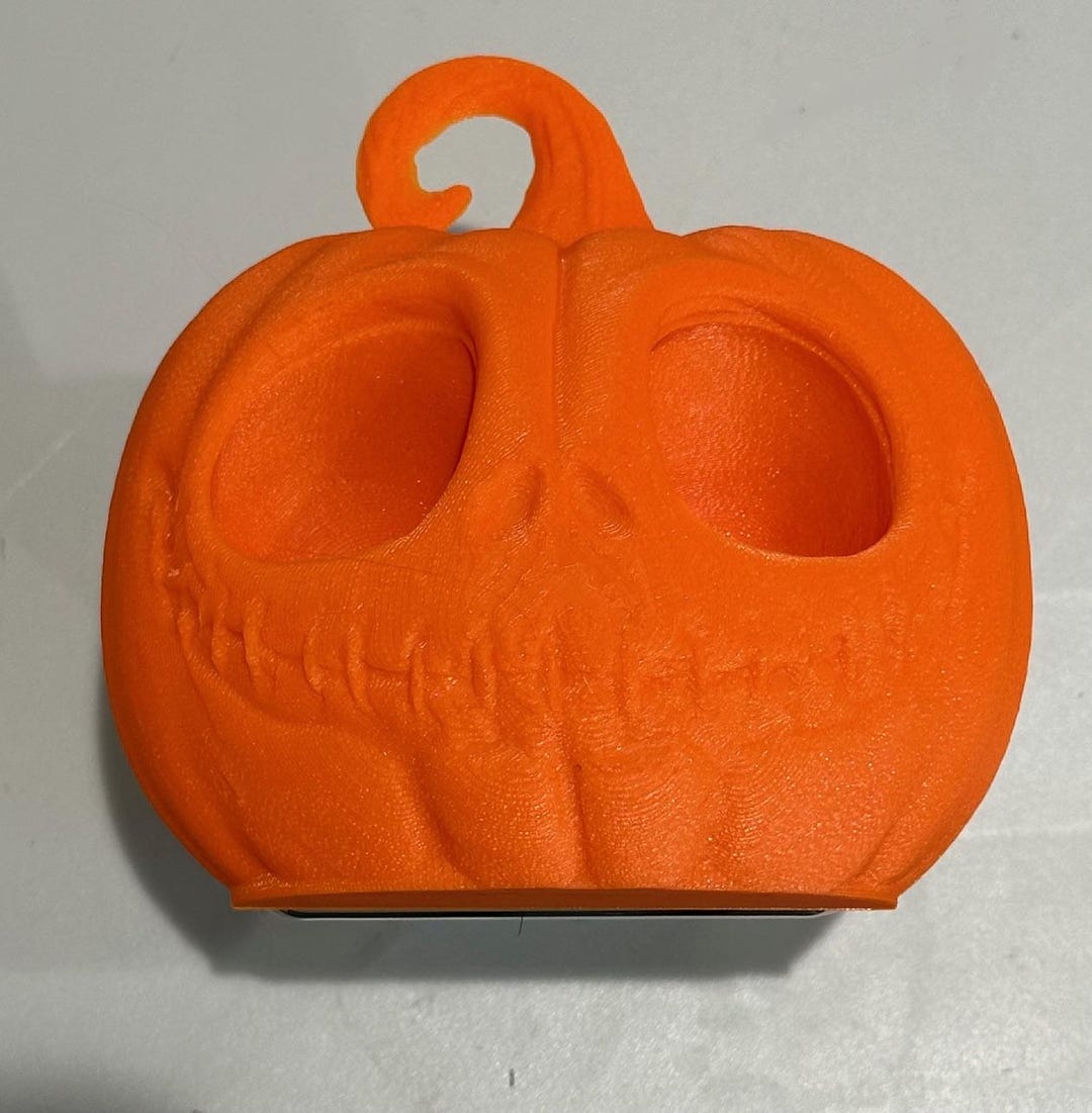 XXL Realistic Pumpkin in 3d - Chrome With Orange - 2 Inch Trailer Hitch ...