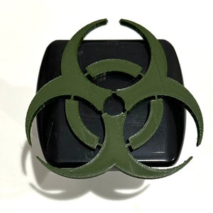 Biohazard Logo in 3d - Black With Various Colors 2 Inch Trailer Hitch ...