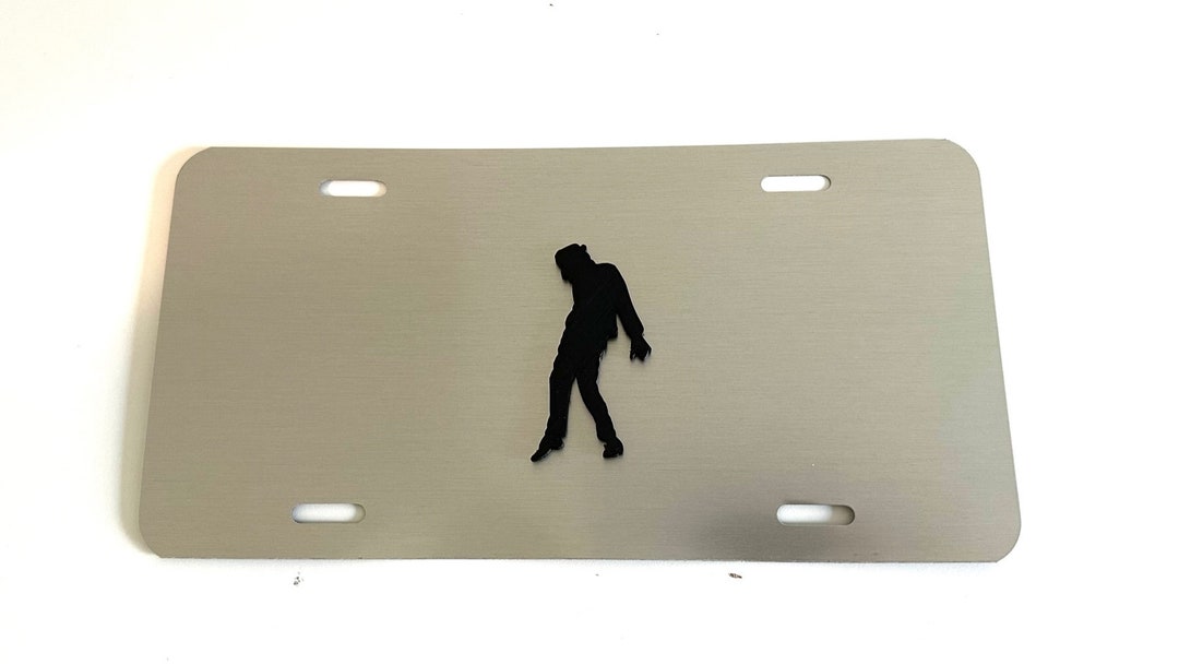 Break Dancer Mj in 3D- License Plate INSERT Grey With Black Automotive ...
