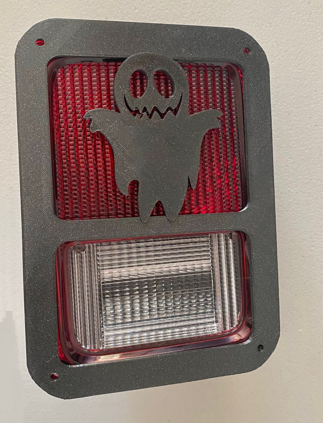 Friendly Ghost in 3D - Black for Jeep Wrangler JK/JKU Rear Tail Light ...