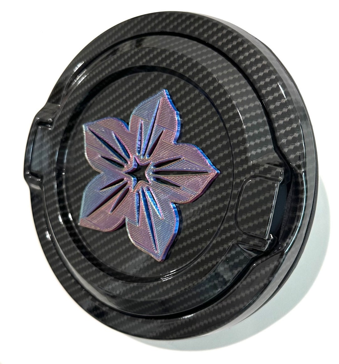 Hibiscus Flower in 3D CARBON Fiber W Zinc Color for 2018-2022 Jeep ...