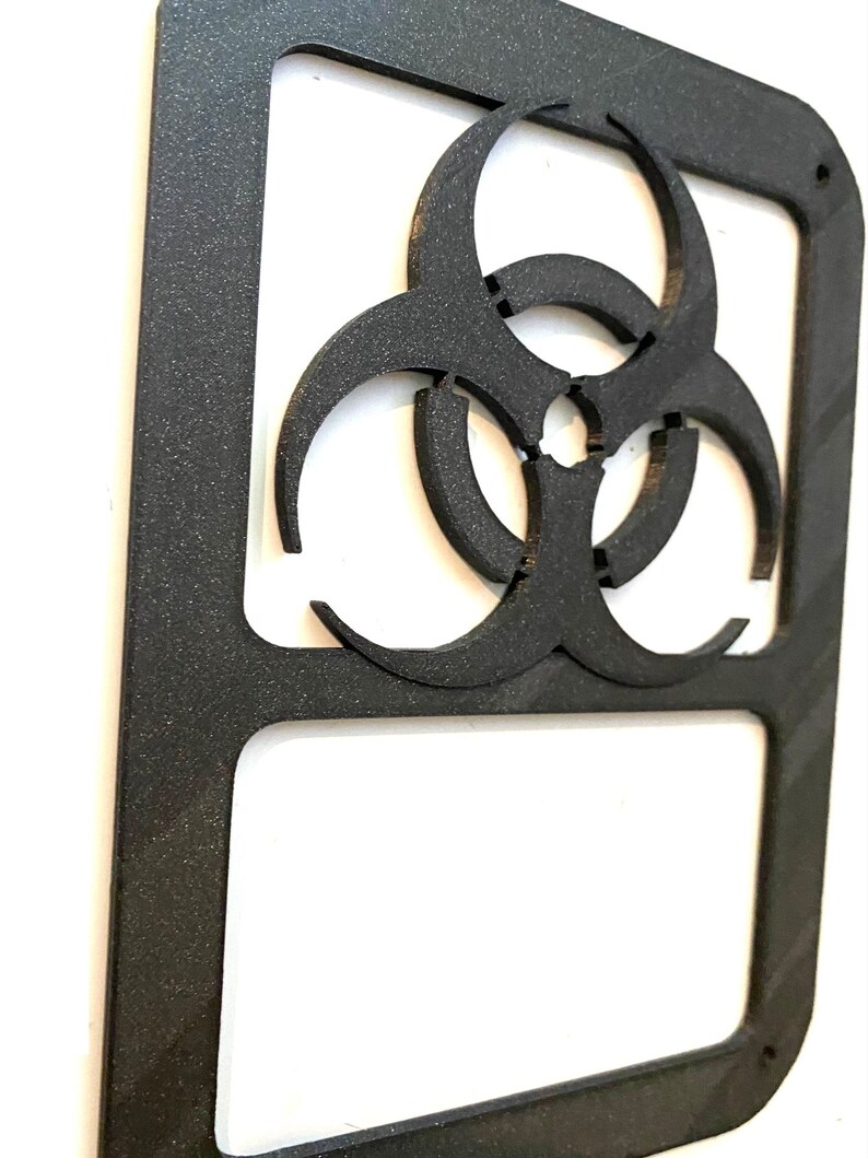 Biohazard Logo in 3D - Black for Jeep Wrangler JK/JKU Rear Tail Light ...