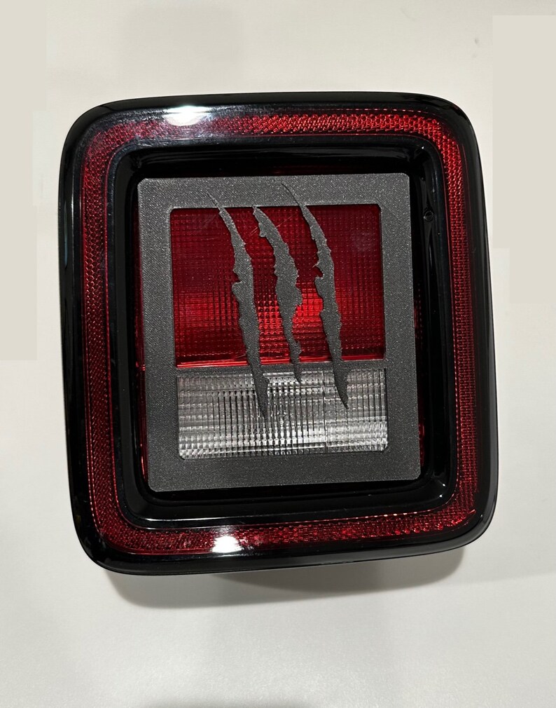 Raptor Claw Scar in 3D - Black for Jeep Wrangler JK/JKU/JL Rear Tail ...