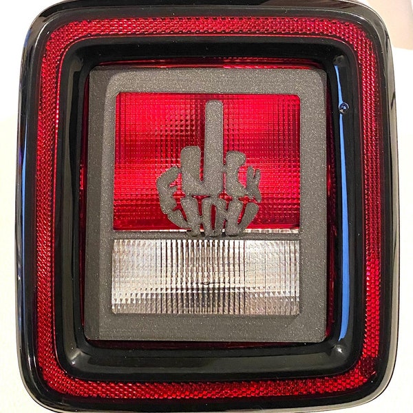 Middle Finger Tail Light Decal - Etsy