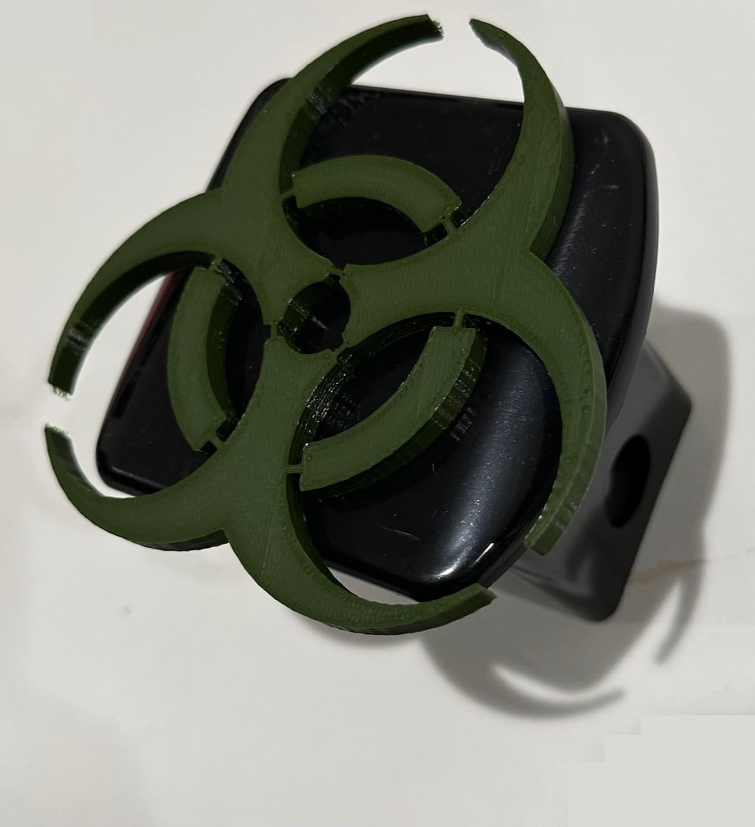 Biohazard Logo in 3d - Black With Various Colors 2 Inch Trailer Hitch ...