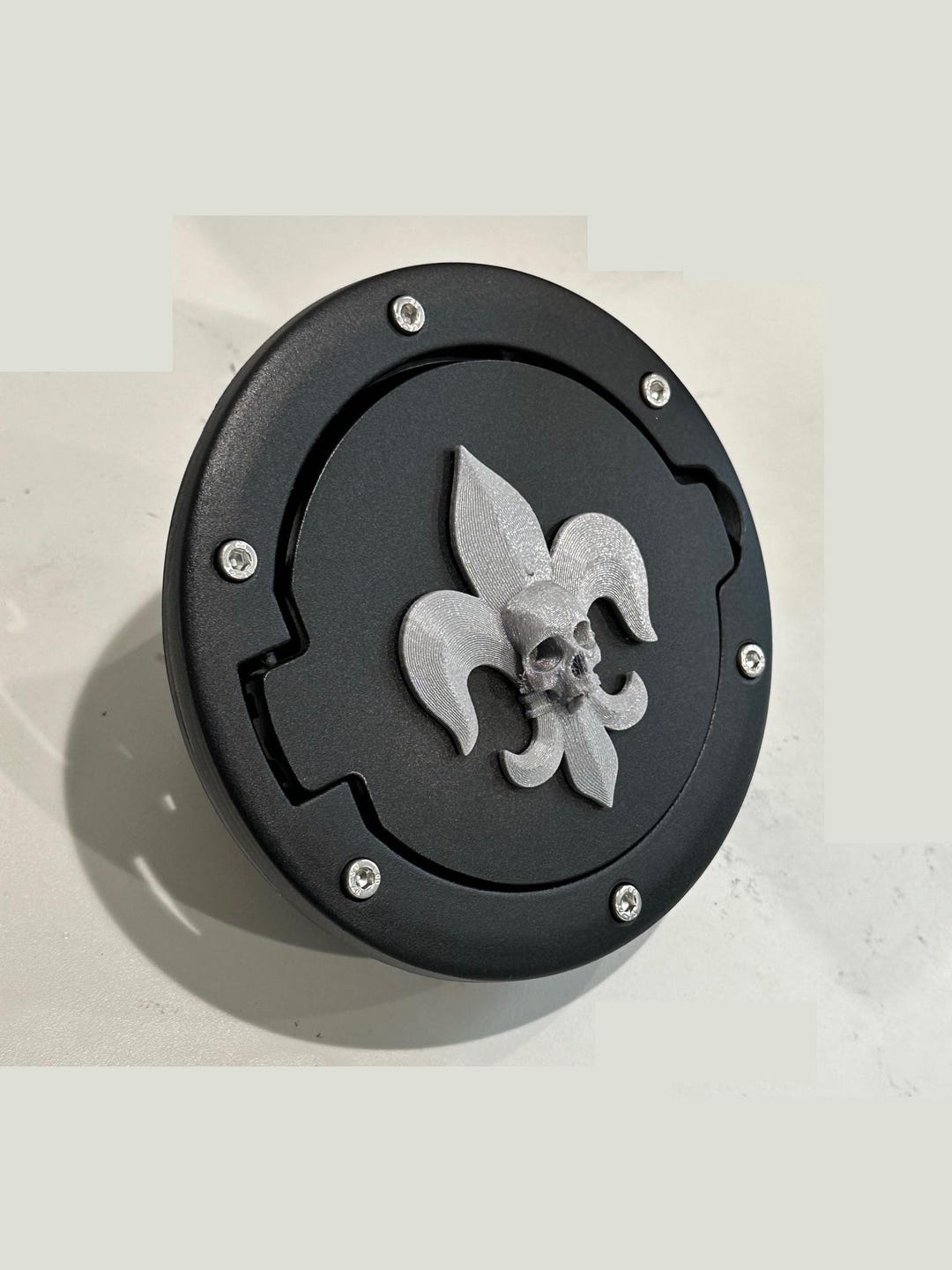 Fleur De Lis Skull Version in 3D Black W Various Colors for Jeep JK/JKU ...
