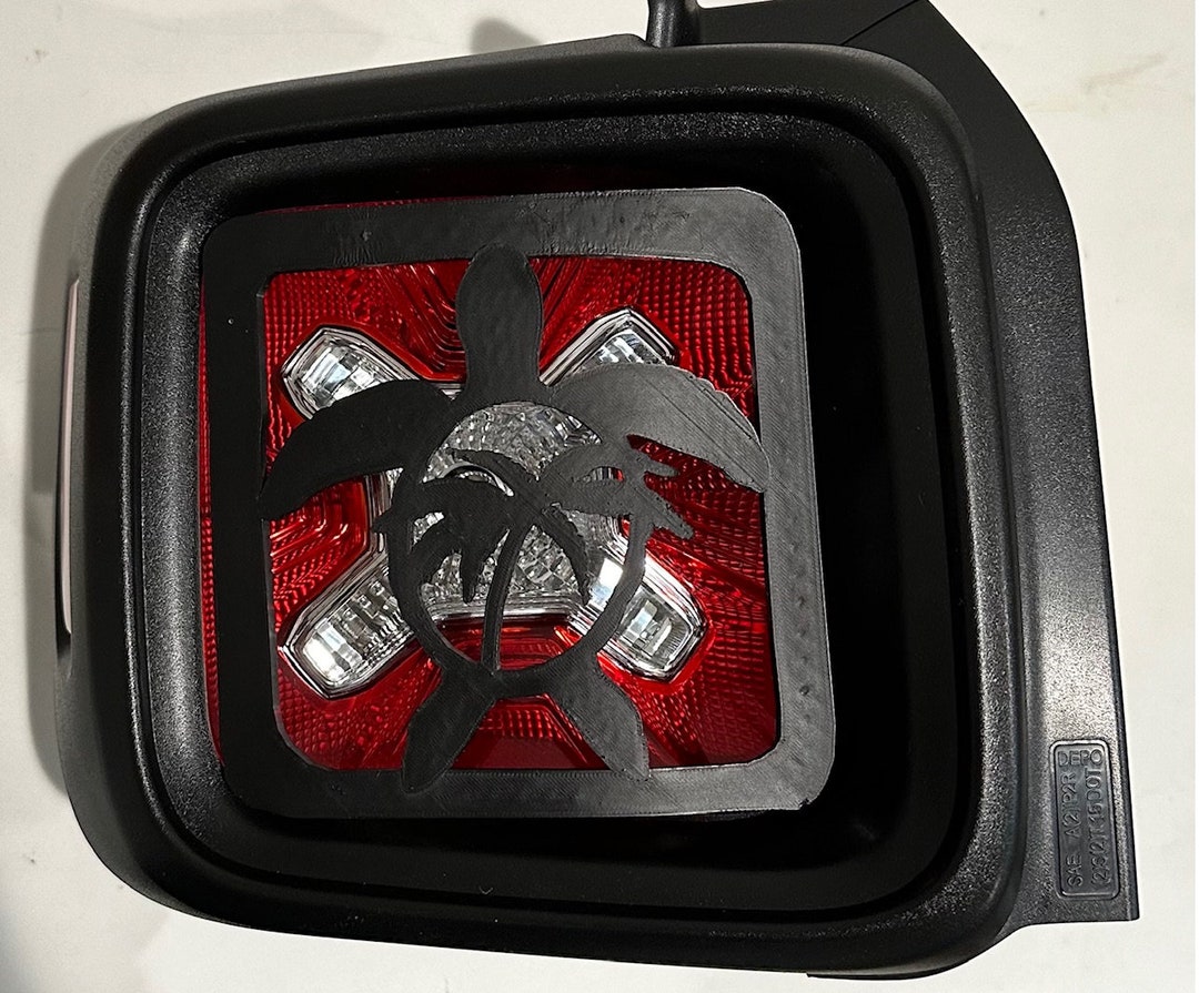 Honu Turtle With Palm Tree in 3D for Jeep Renegade 2014 to 2024 Rear ...