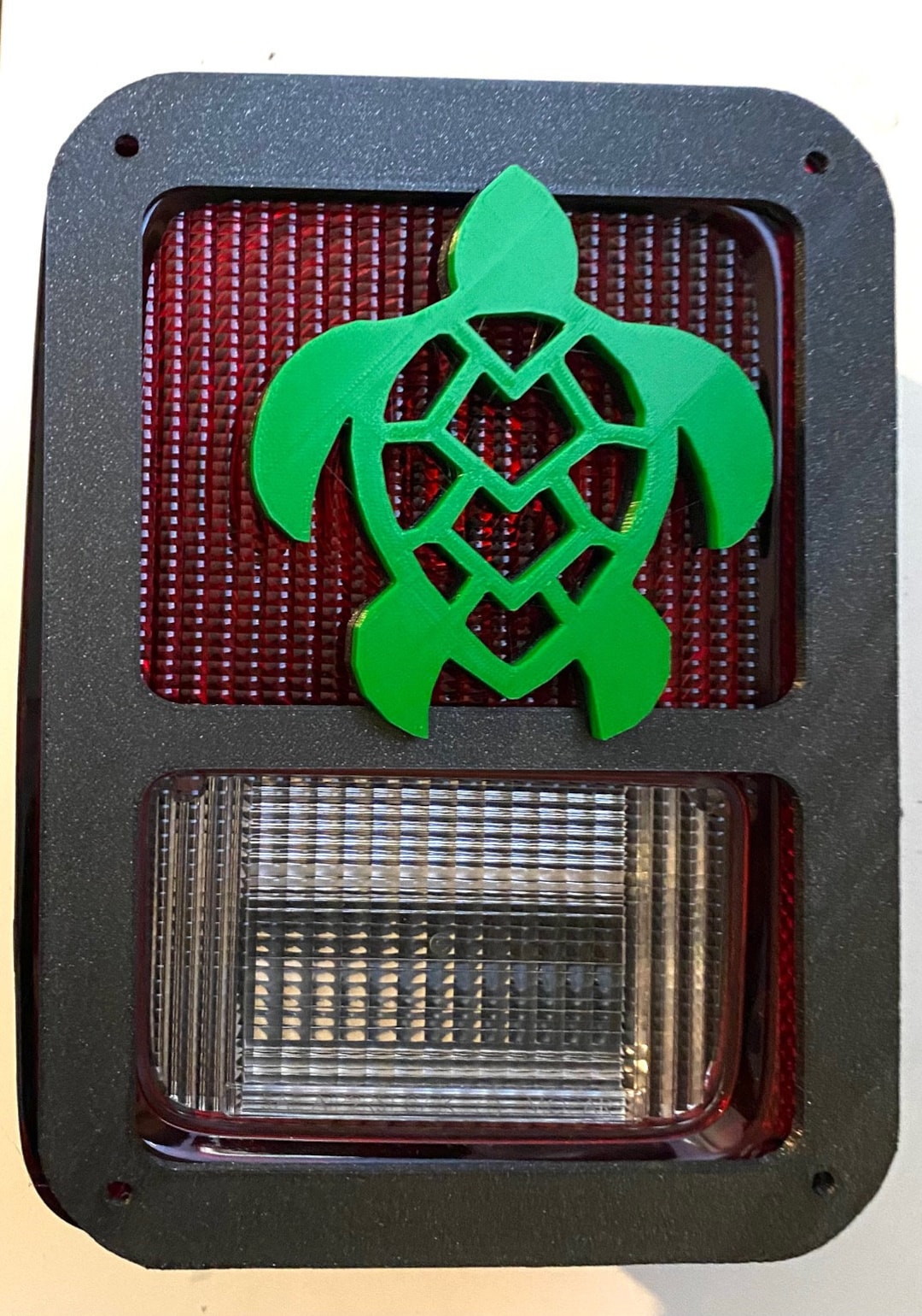 Honu Turtle With Shell in 3D - Black With Green for Jeep Wrangler JK ...