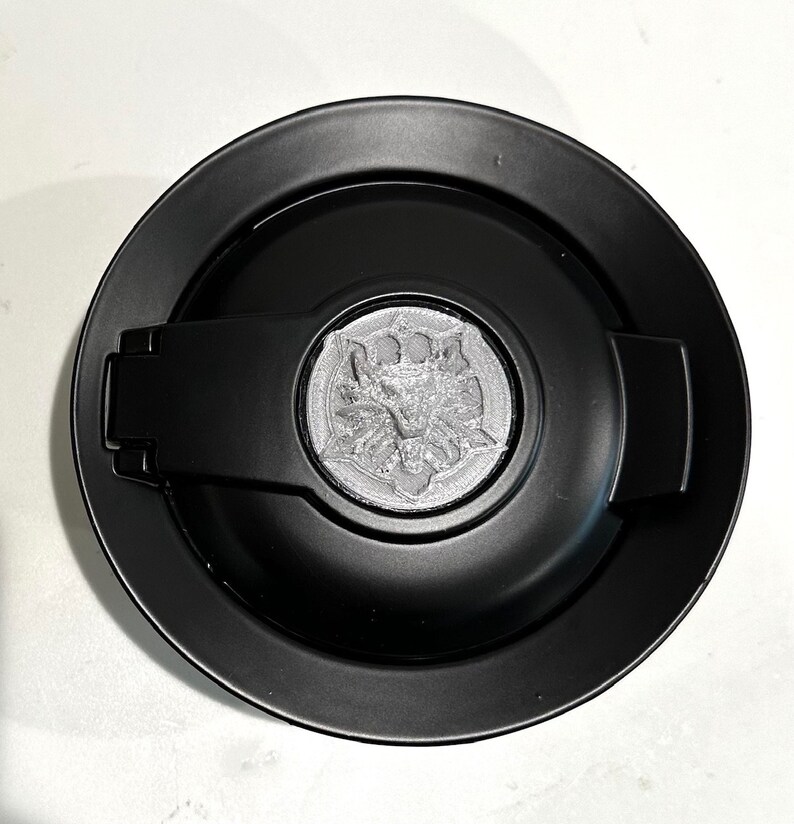 Wild Angry Wolf Face in 3D Black W Grey for 2008 2021 Dodge Challenger ...