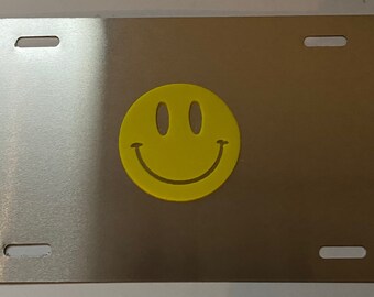 Smile Face License Plate - Etsy