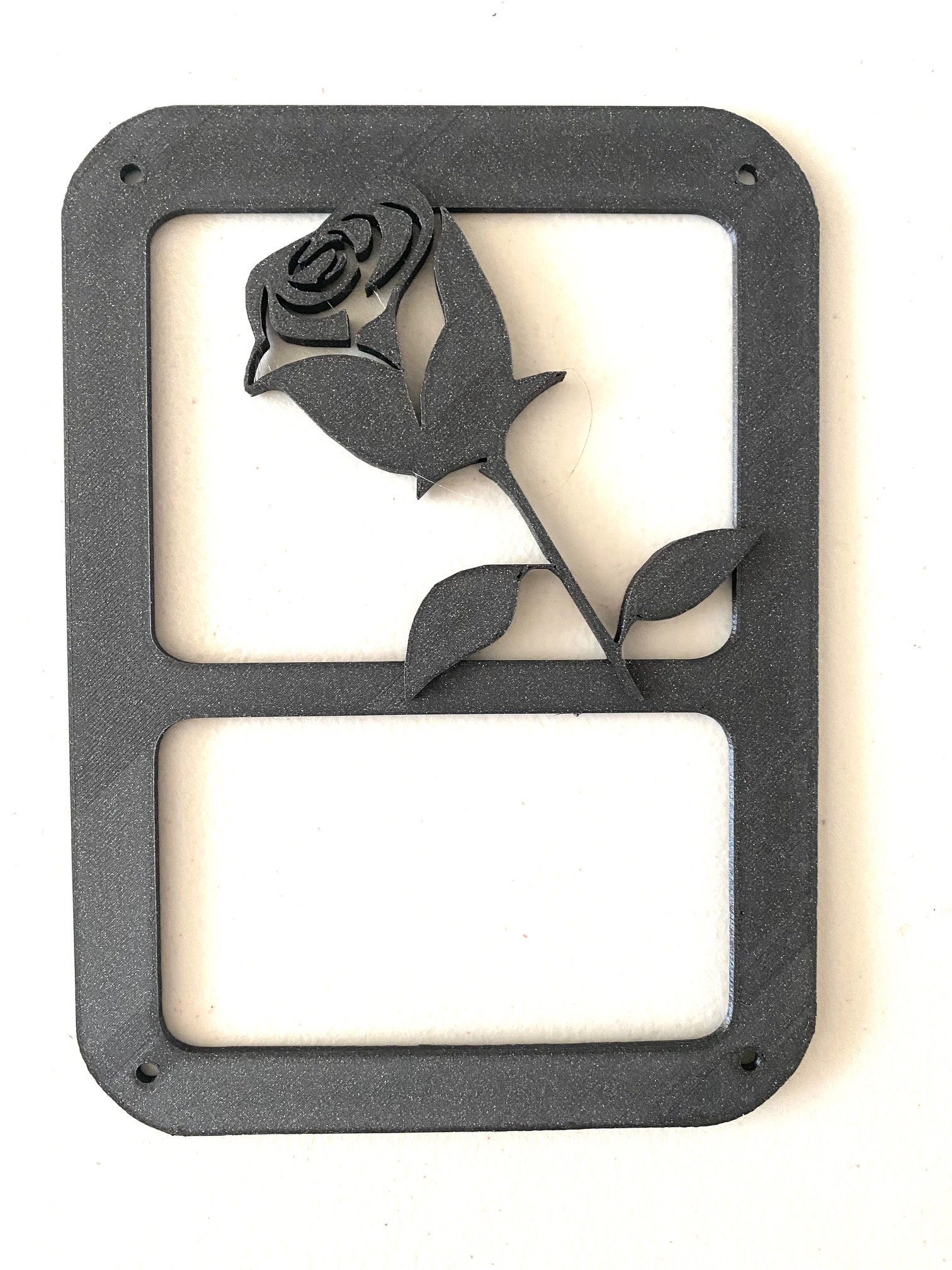 Beautiful Rose in 3D - Black for Jeep Wrangler JK/JKU Rear Tail Light ...