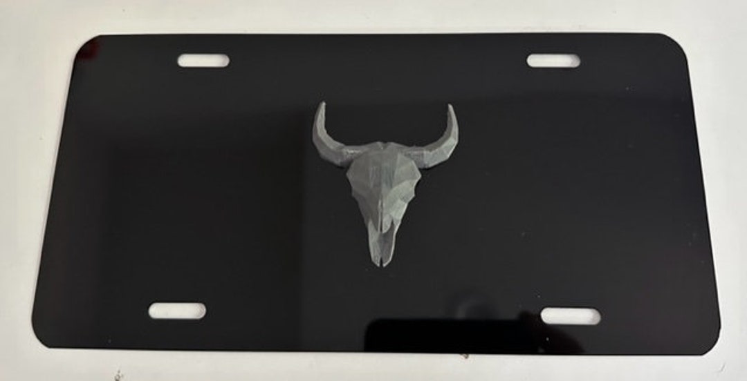 Cyber Bison Buffalo Head in 3D - Black W Various Colors Automotive ...
