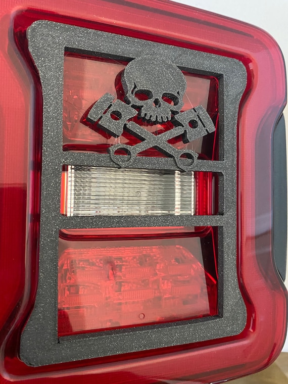 Piston Skull Head in 3D for Jeep Wrangler Led Version - Etsy