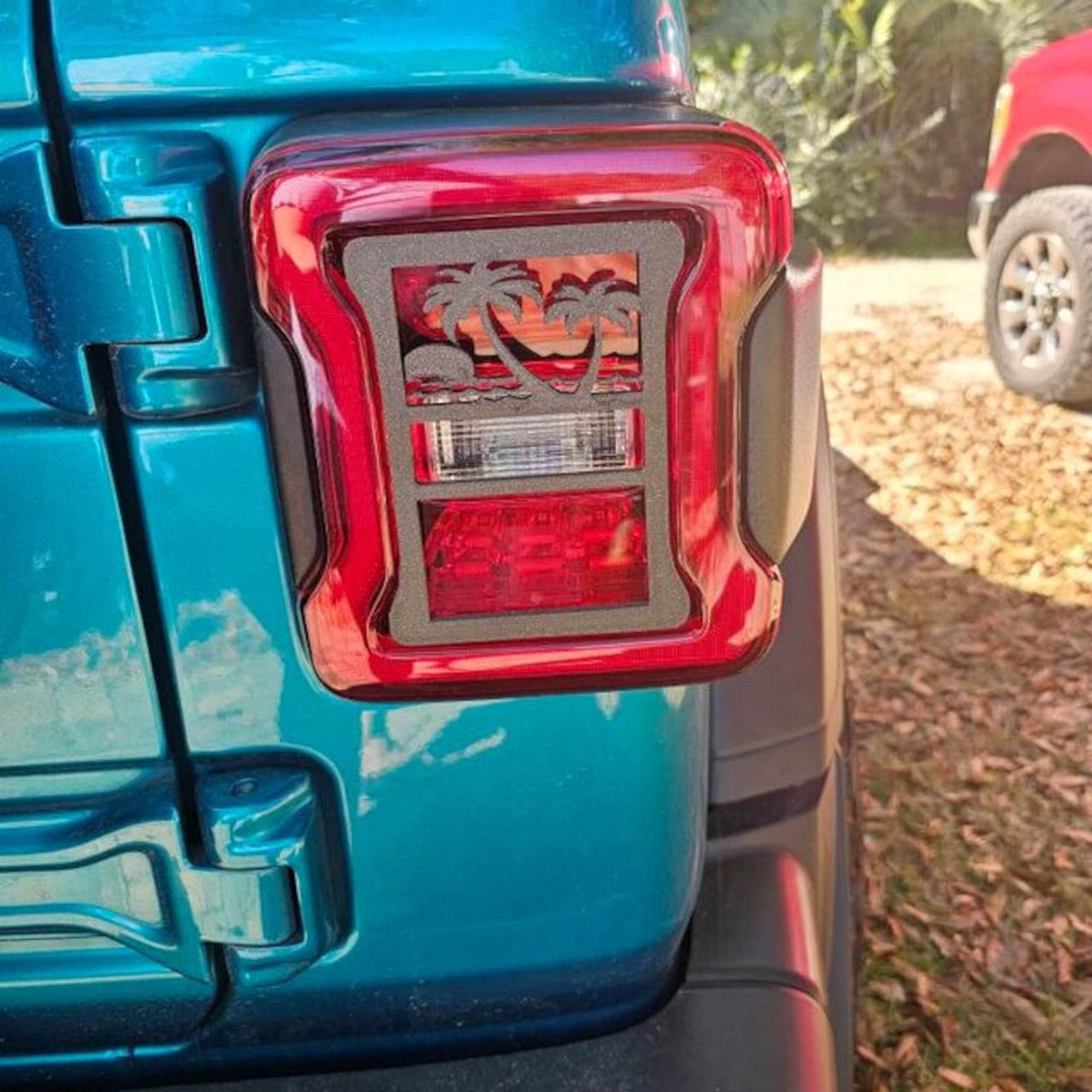 Beach Scene With Waves W Palm Trees in 3D for Jeep Wrangler Led Version ...