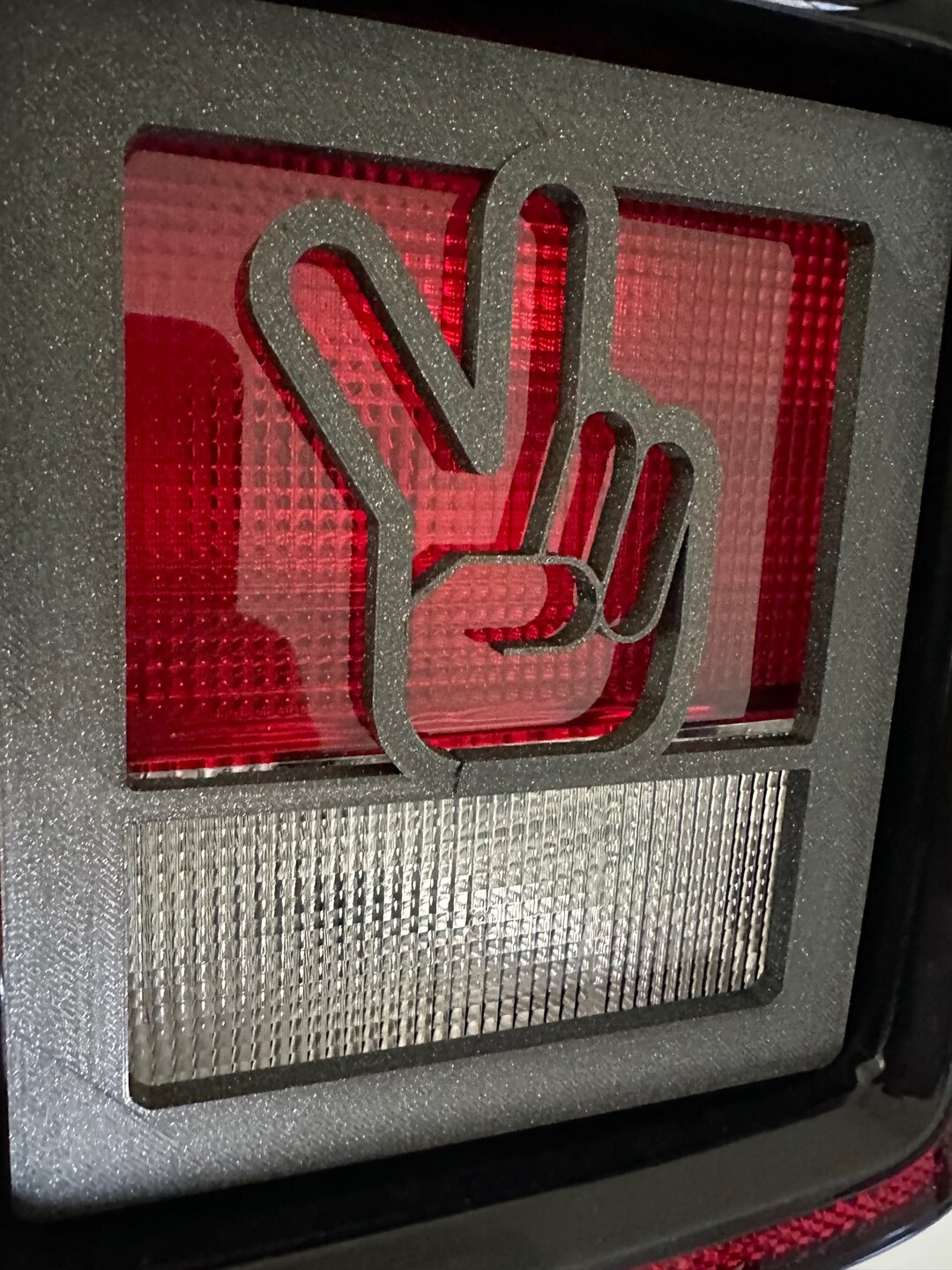 Peace Fingers Jdm Style in 3D Black for Jeep Wrangler - Etsy