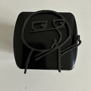Double Middle Finger Guy Jdm in 3d - Black W Black 2 Inch Trailer Hitch ...